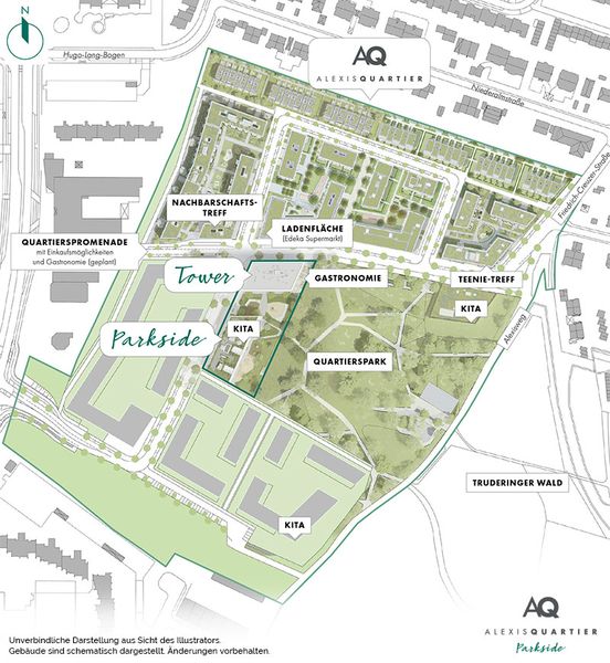 ALEXISQUARTIER – Parkside & Tower - Projekt - DEMOS Wohnbau GmbH in München