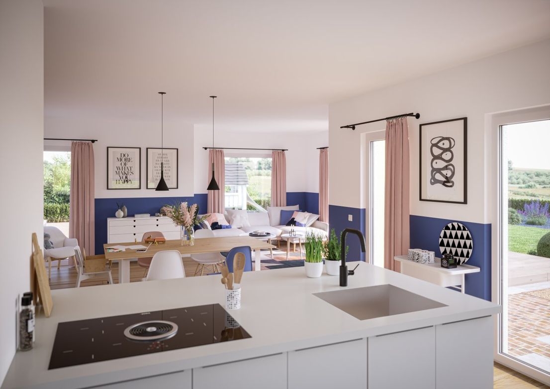 Koch-/Ess-/Wohnbereich (Beispi