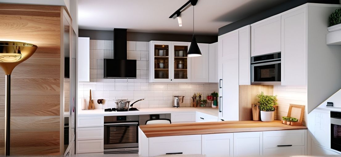 geräumige offene Küche (Beis