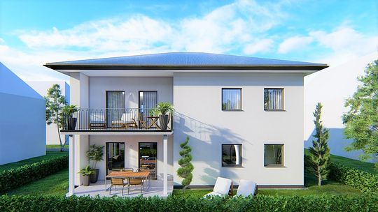 Preisanpassung !! Energieeffizientes Zweifamilienhaus in modernem ...