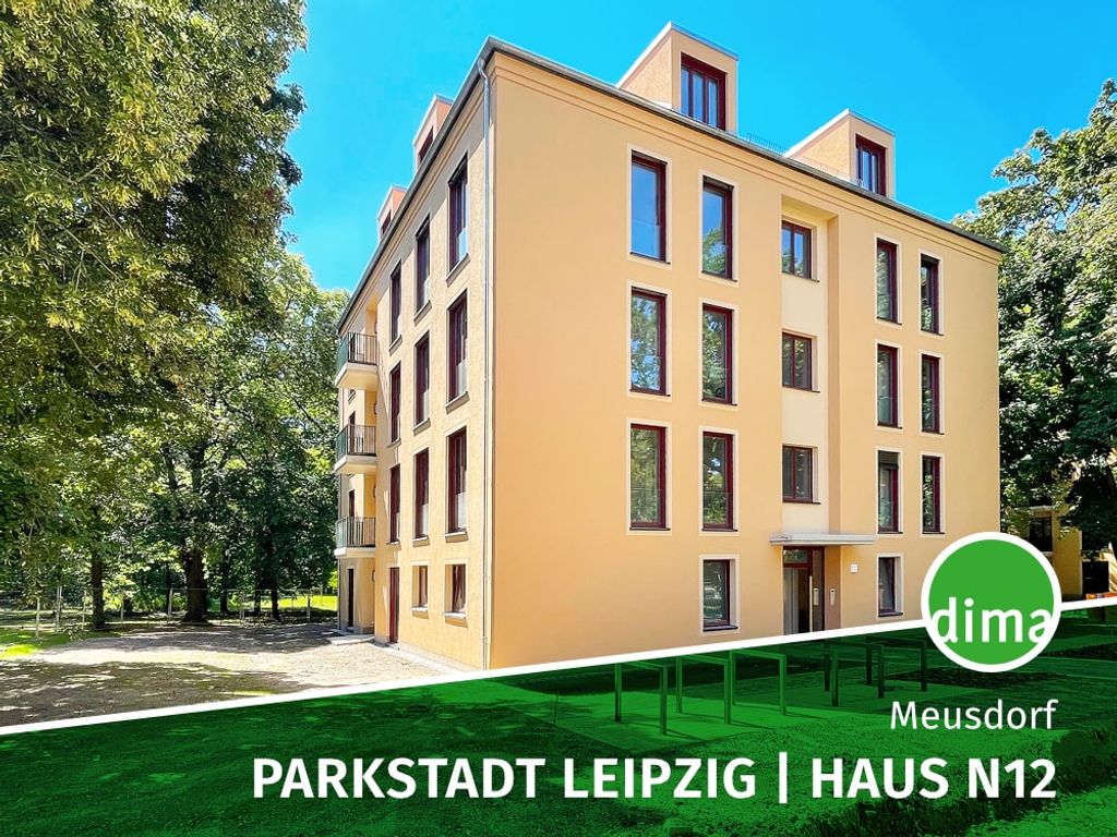 Parkstadt Leipzig - Erstbezug im Neubau, Dachloggia, Tageslichtbad, Stellplatz, HWR, Aufzug u.v.m.