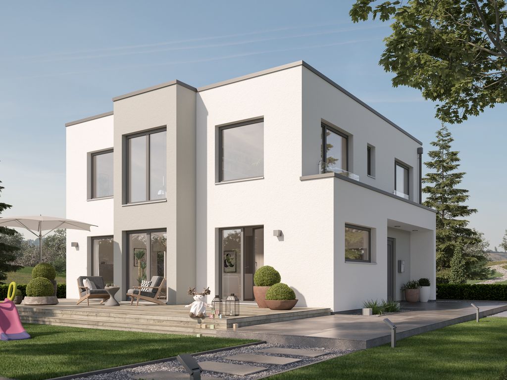 SUNSHINE 167 V7 – Lichtdurchströmtes Kubushaus mit Querhaus und ...