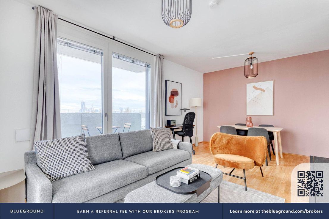 Marinatower: U2 Donaumarina, 3 Zi mit Balkon mit Ausblick auf Donau ...