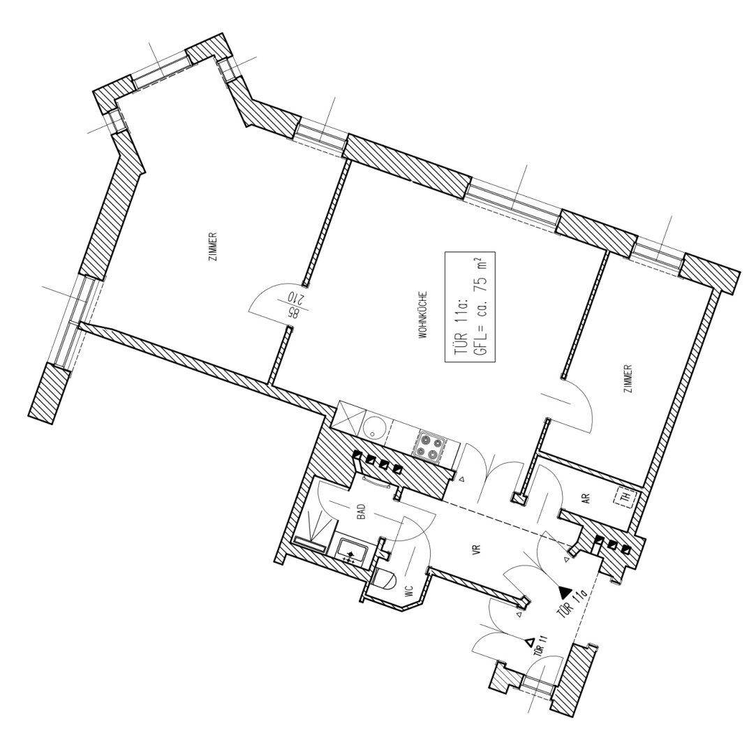 Schöne Altbauwohnung mit 3 Zimmern Nähe Wien Mitte