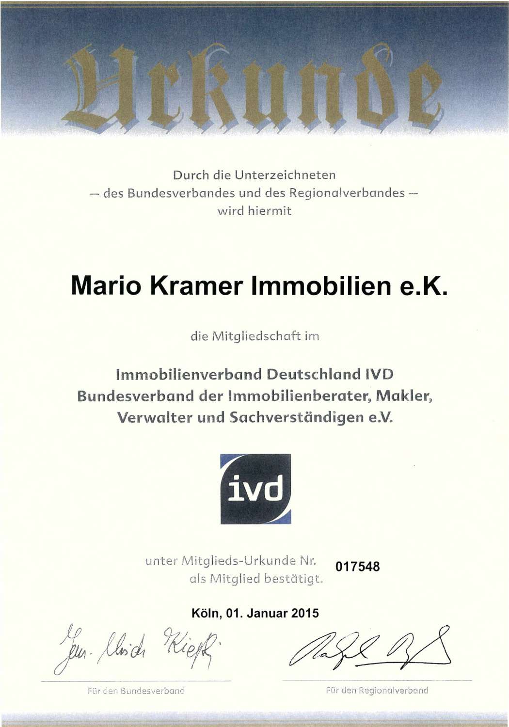 Mario Kramer Immobilien GmbH - Immobilienmakler bei ImmoScout24